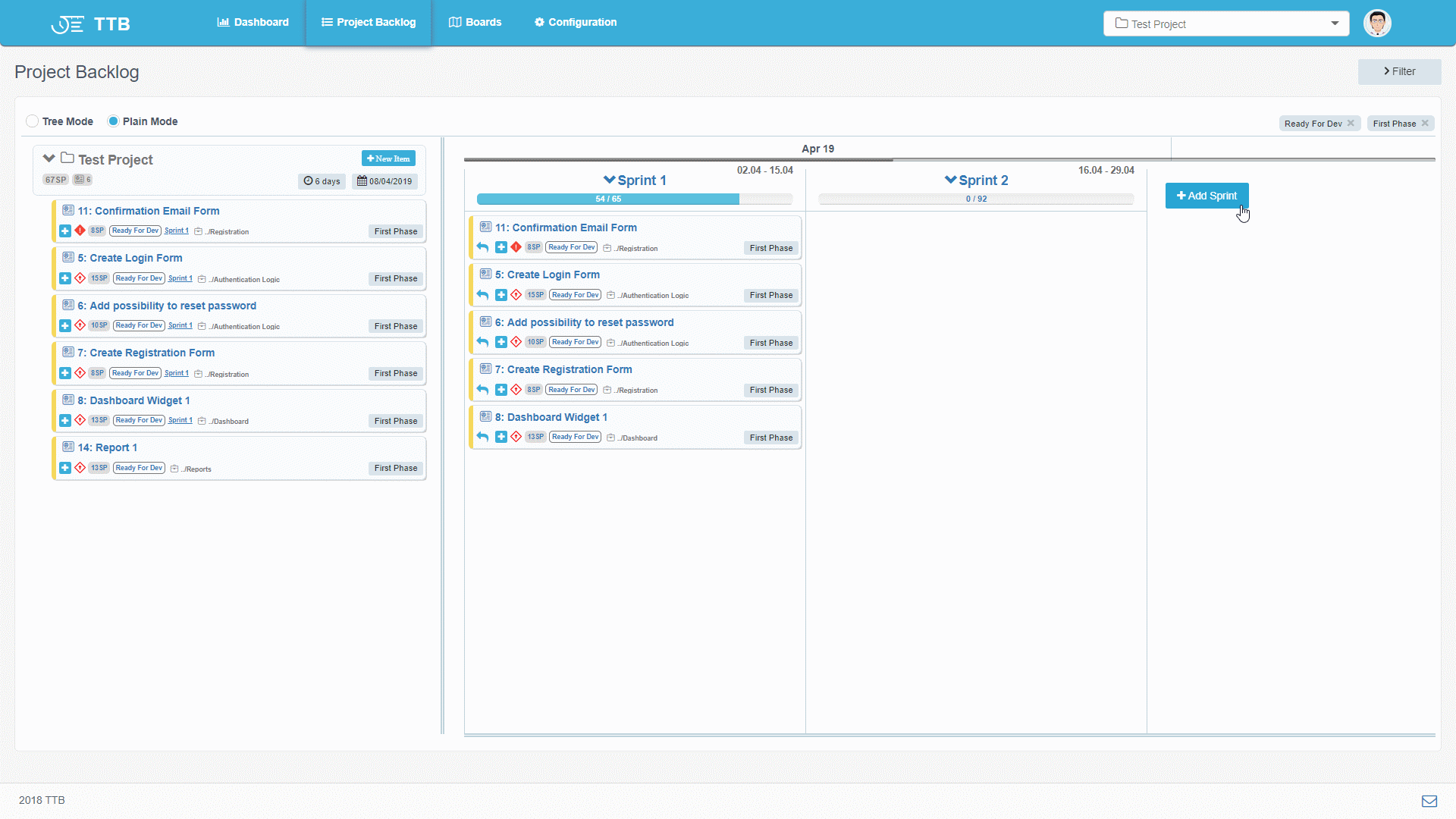 TTB | Agile Visual Management Tool